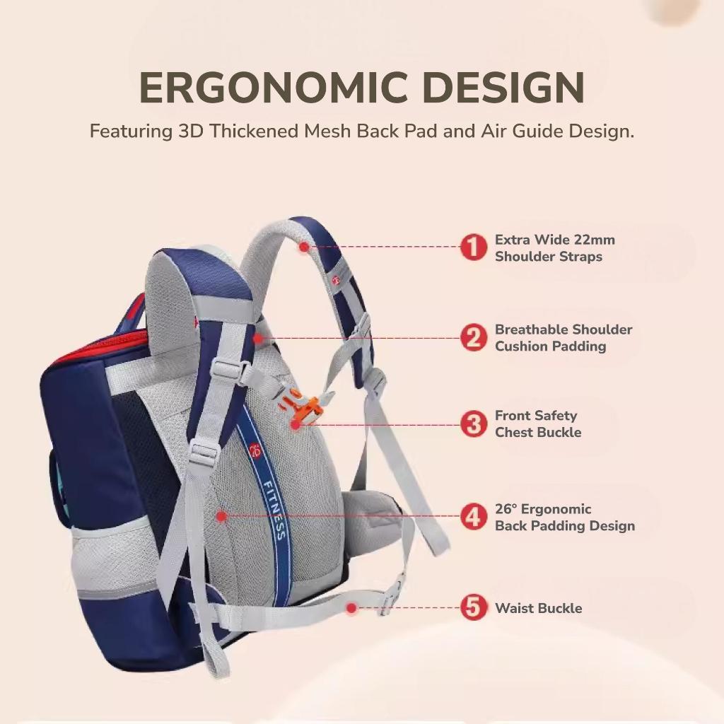 binbes® by Sun Eight Tomz Ergonomic Spine Protection Primary School Ba ...